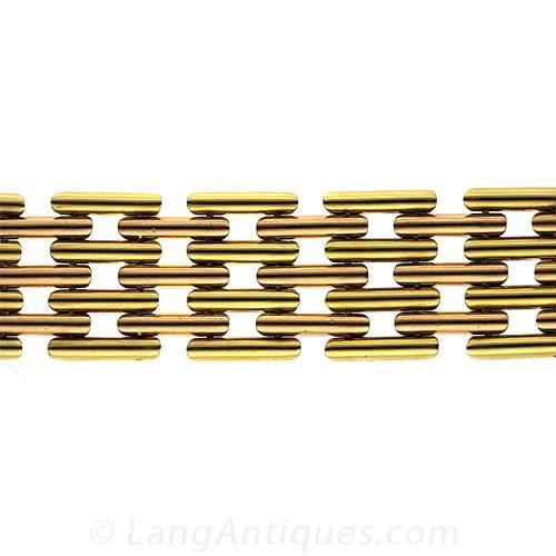14K 2-Tone Retro Bracelet