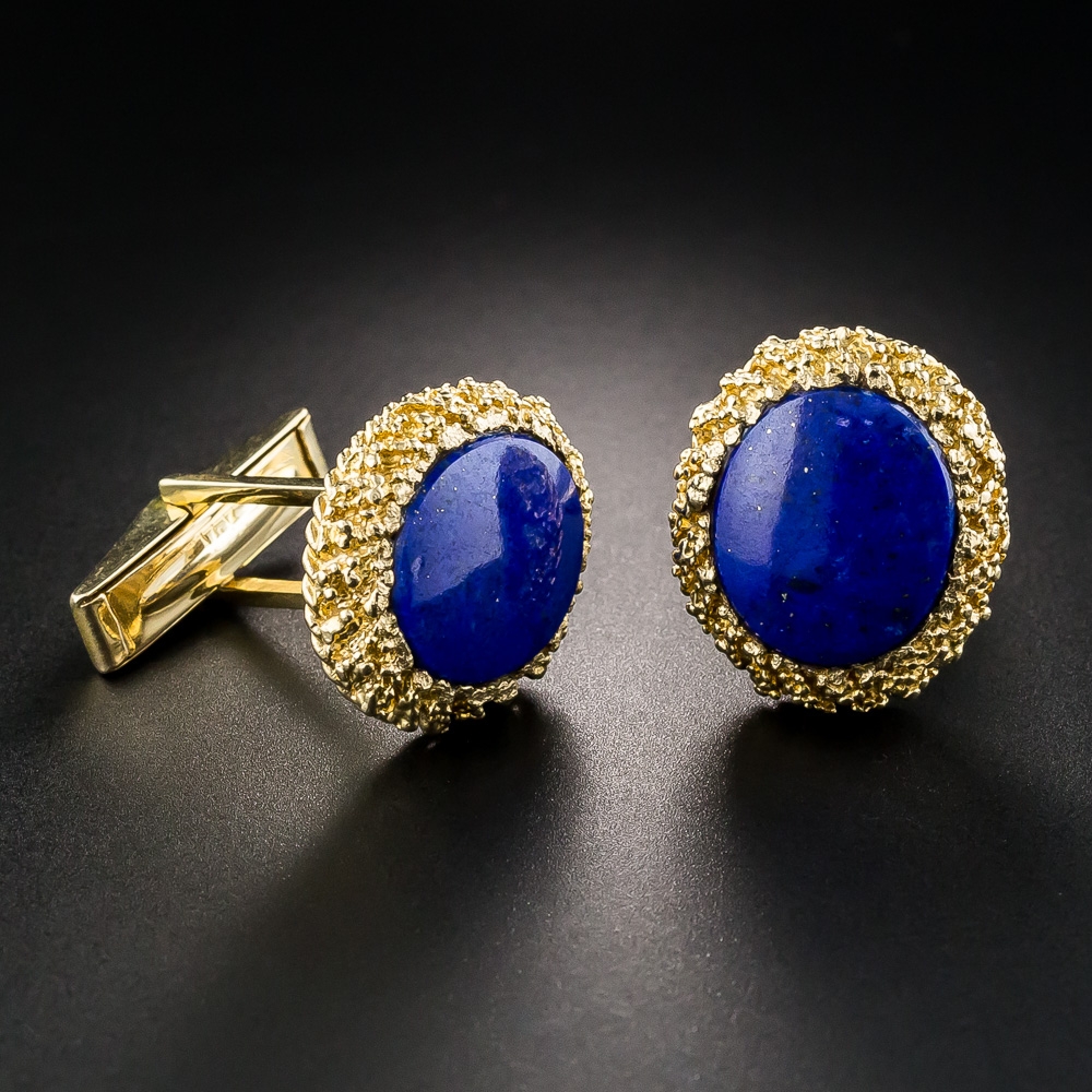 14K Lapis Lazuli Cufflinks