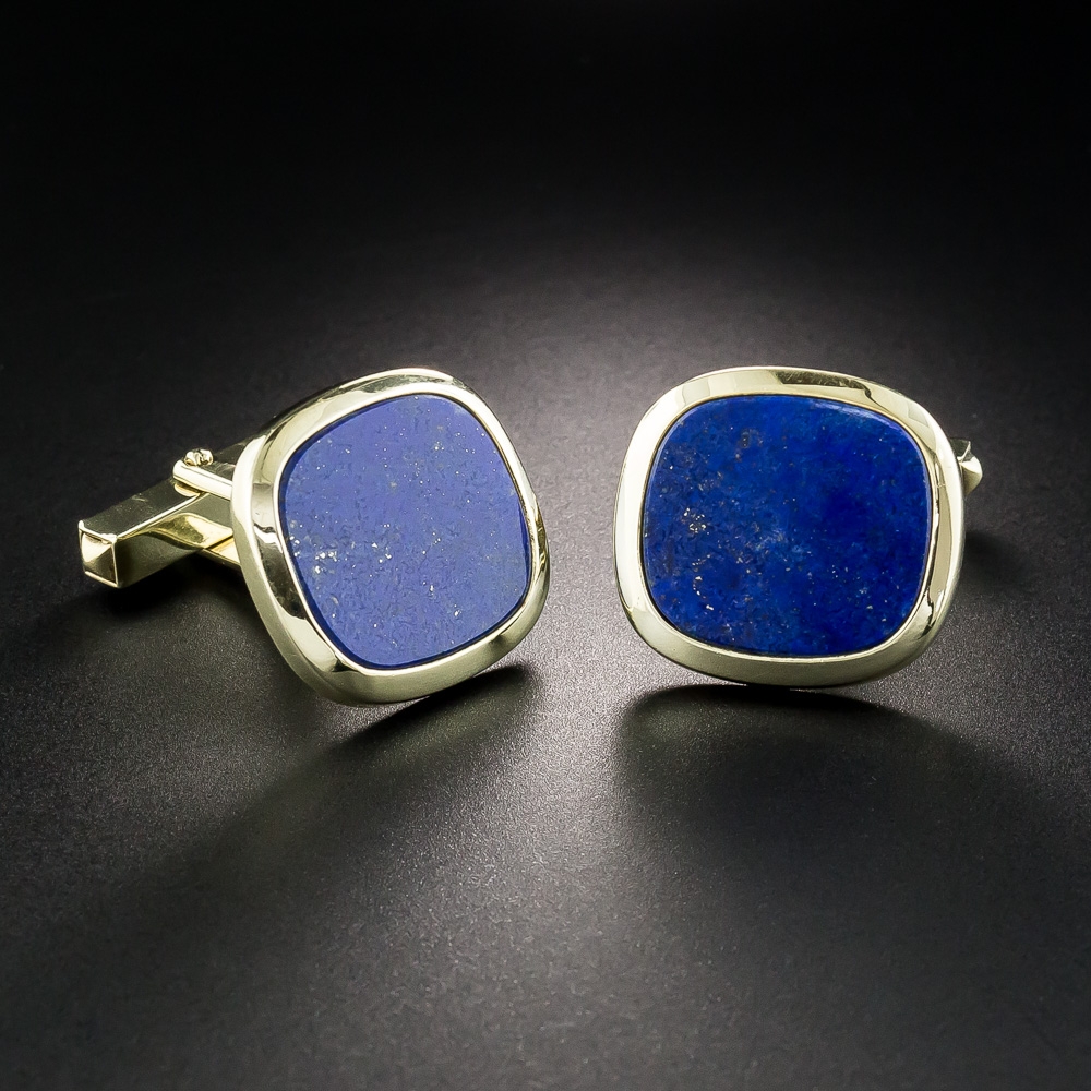 14K Lapis Lazuli Cufflinks