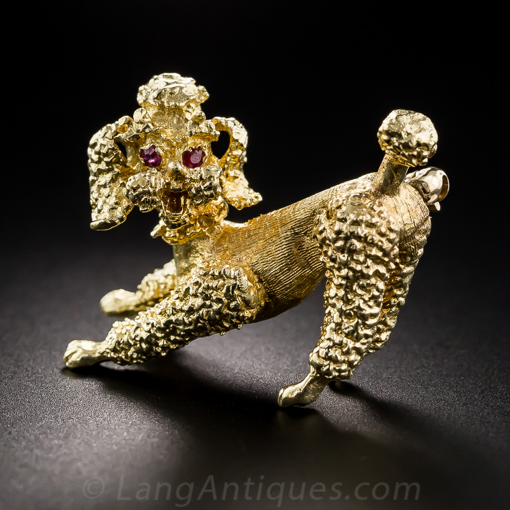 14K Poodle Pin