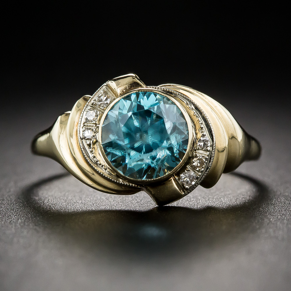 14K Yellow Gold Zircon Ring