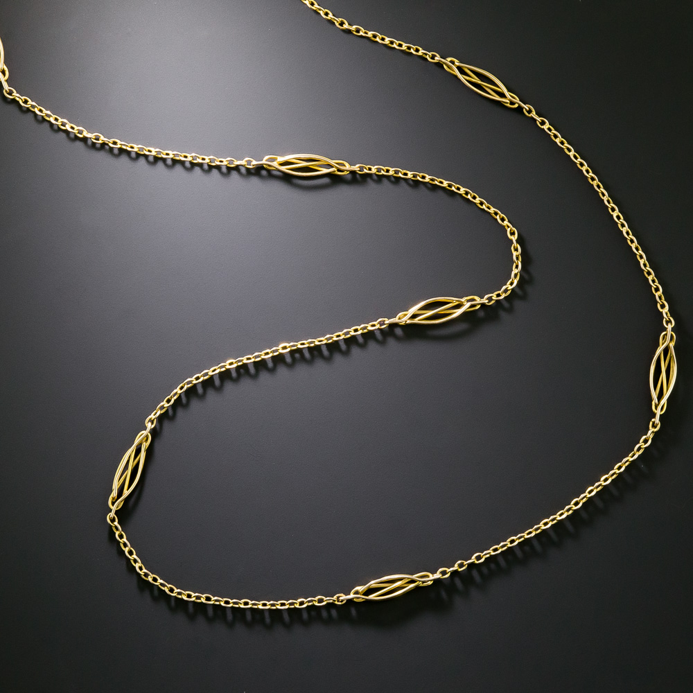 15ct, Rosy Yellow Gold, Infinity Chain