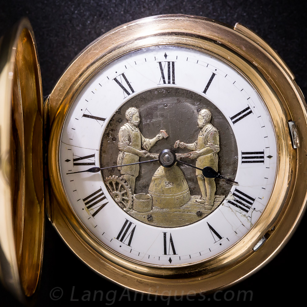 18K Automaton Quarter-Hour Repeater Pocket Watch by Pateck & Cie.