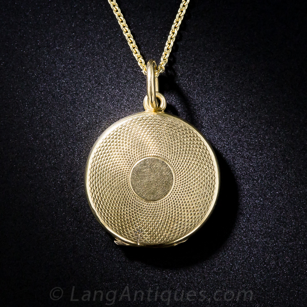 18k Gold Round Locket Circa 1829