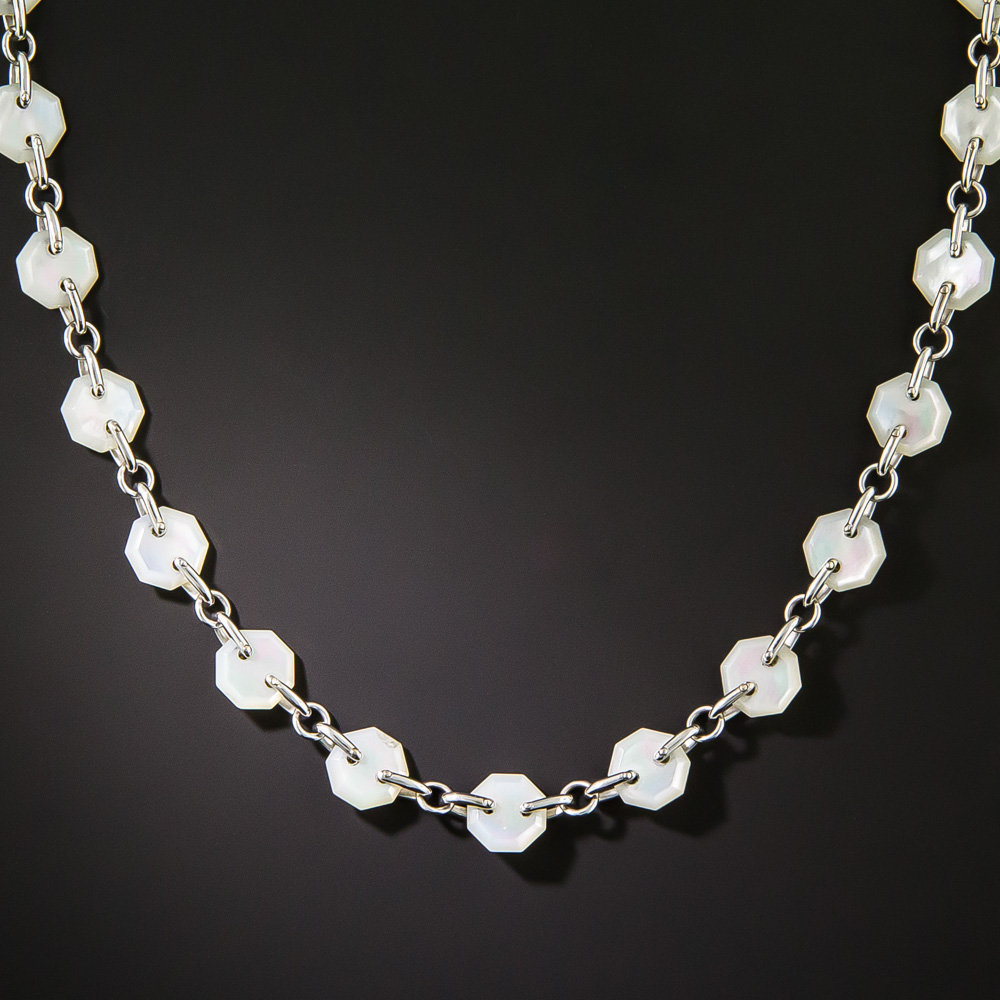 Laura Munder Mother of Pearl Link Necklace