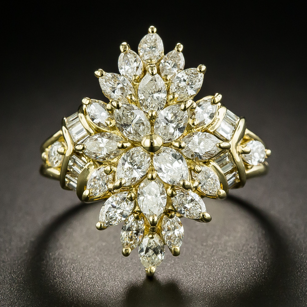 Marquise diamond cluster ring store