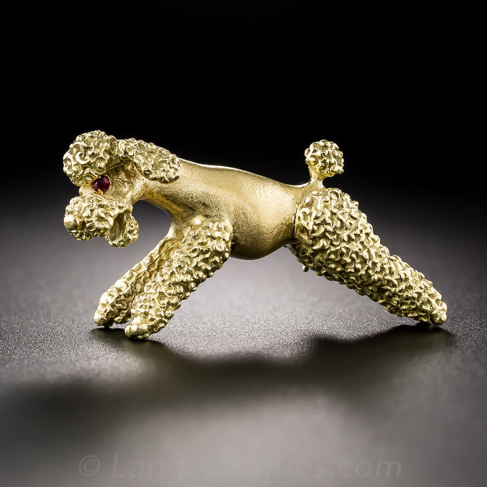 18K Poodle Pin
