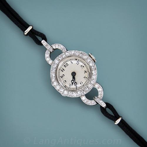 1920's Diamond and Platinum Dress Watch