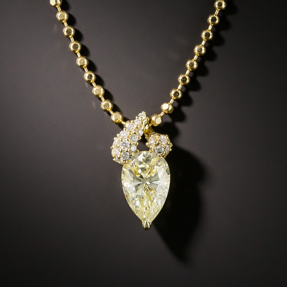 2.01 Carat Pear-Shaped Diamond Drop - GIA