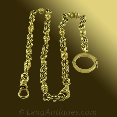 22K Ancient Style Chain Necklace