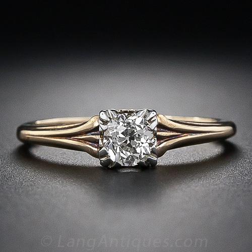 .25 Carat Mid-Century Diamond Engagement Ring