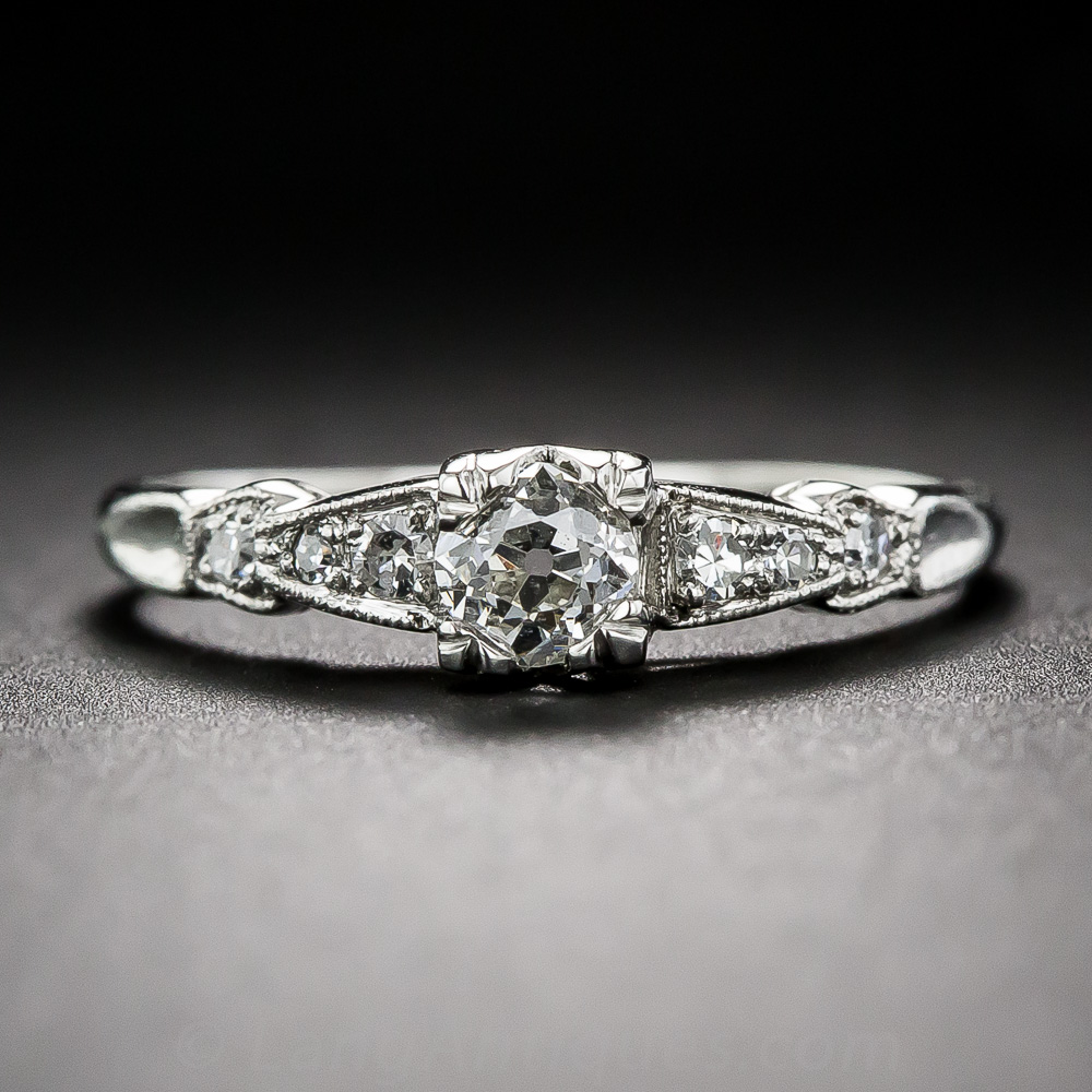 .26 Carat Mine-Cut Mid Century Diamond Engagement Ring
