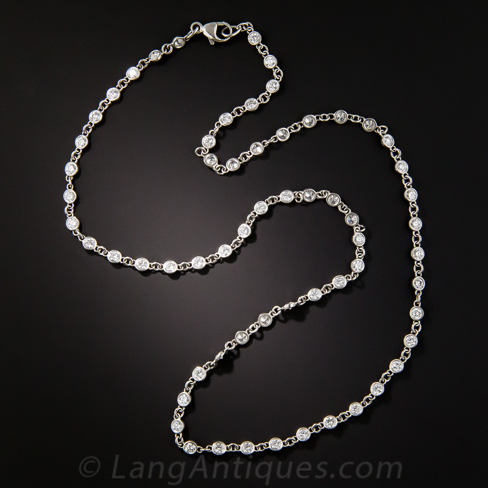 3.02 Carat Platinum Diamond Chain