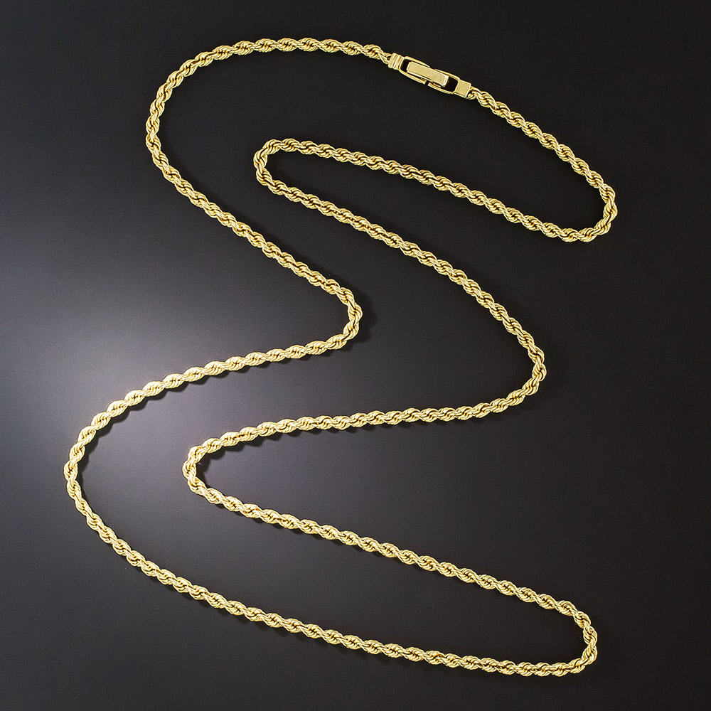 30-Inch 3.1mm Rope Chain Necklace