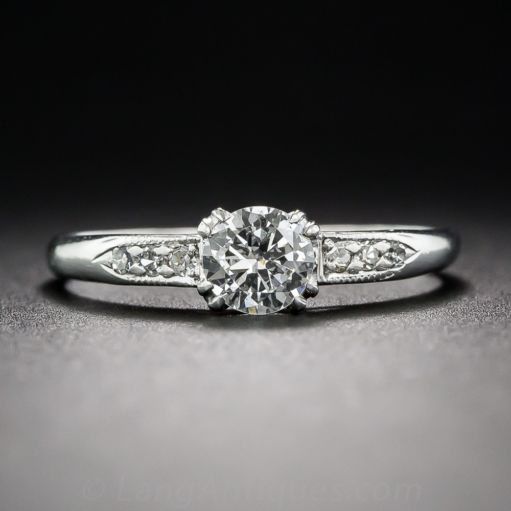 .33 Carat Diamond Vintage Solitaire Engagement Ring