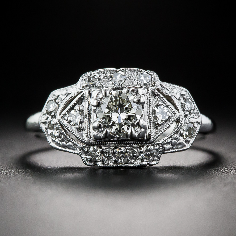 .35 Carat Diamond Mid-Century Engagement Ring