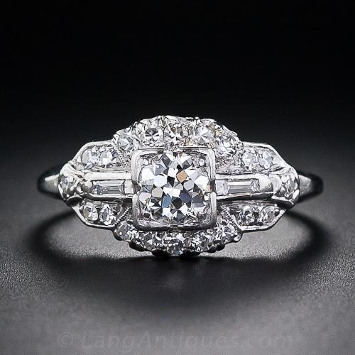 .35 Carat Mid-Century Diamond Engagement Ring