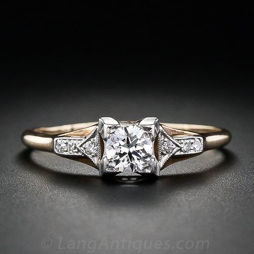 .35 Carat vintage Diamond Engagement Ring