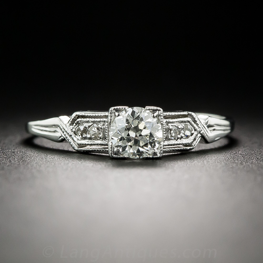 .37 Carat Diamond Vintage Engagement Ring