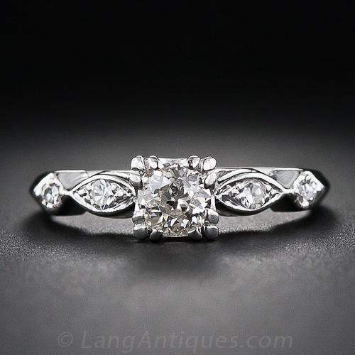 .40 Carat Mid-Century Diamond Engagement Ring