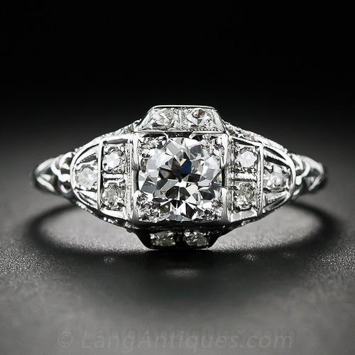 .50 Carat Diamond Filigree Engagement Ring