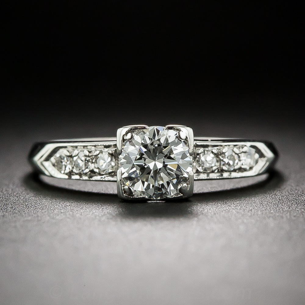 .50 Carat Vintage Diamond Engagement Ring in Platinum