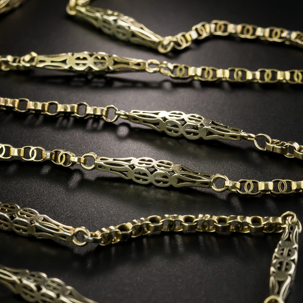 54-Inch-Long Victorian Chain Necklace