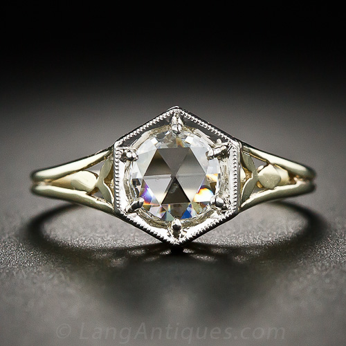 .65 Carat Rose-Cut Diamond Antique Engagement Ring