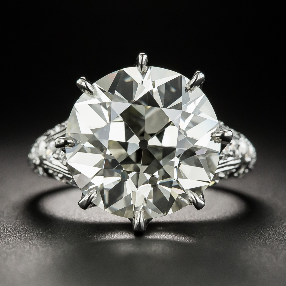 8.85 Carat European-Cut Diamond Ring - GIA N VS2