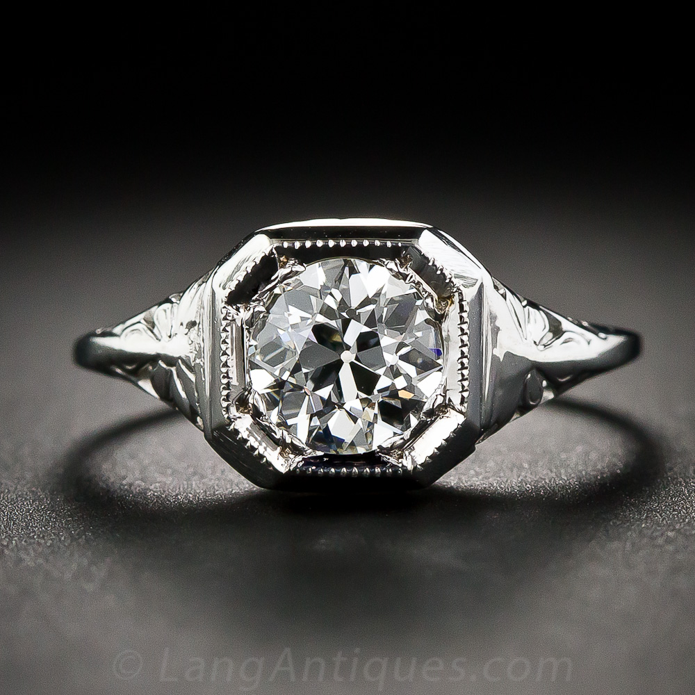 .90 Carat Diamond Art Deco Engagement Ring