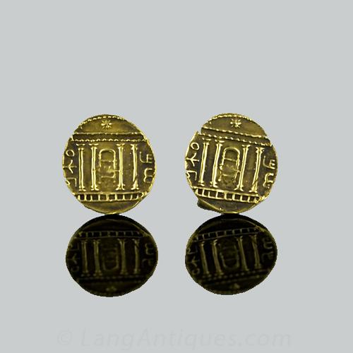 Ancient Greek Inspired Coin Cufflinks