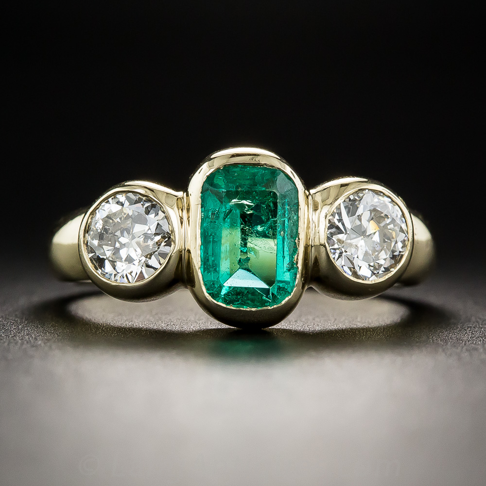 Antique Austro-Hungarian Emerald and Diamond Ring - Antique & Vintage ...