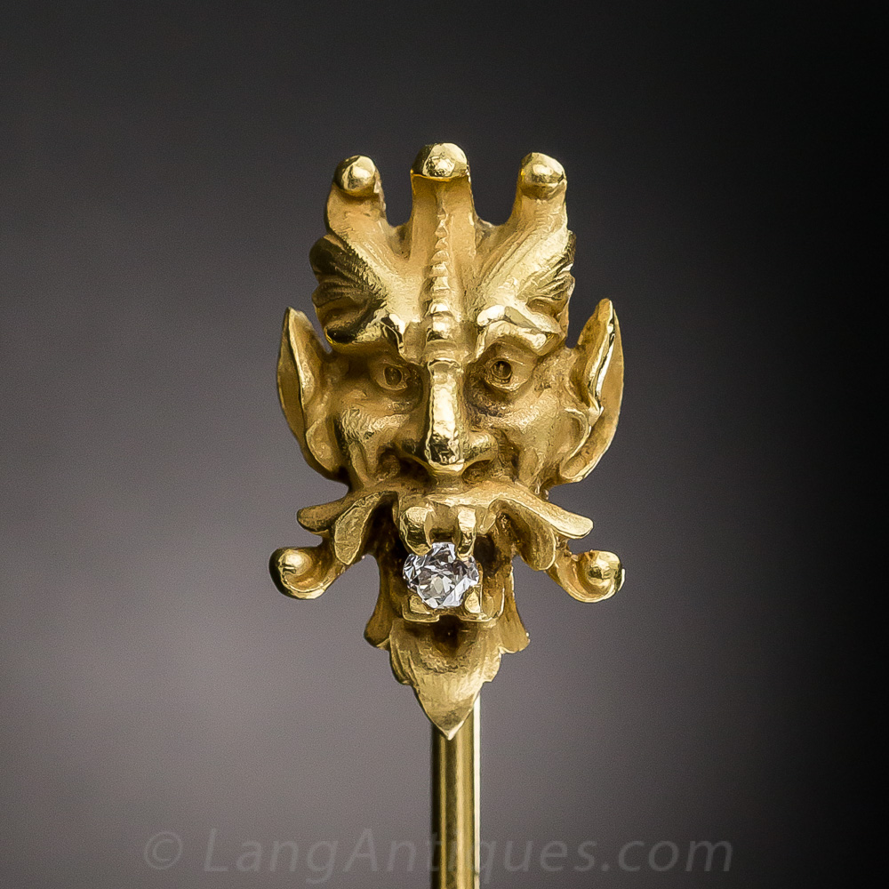 Antique Devil Diamond Stick Pin