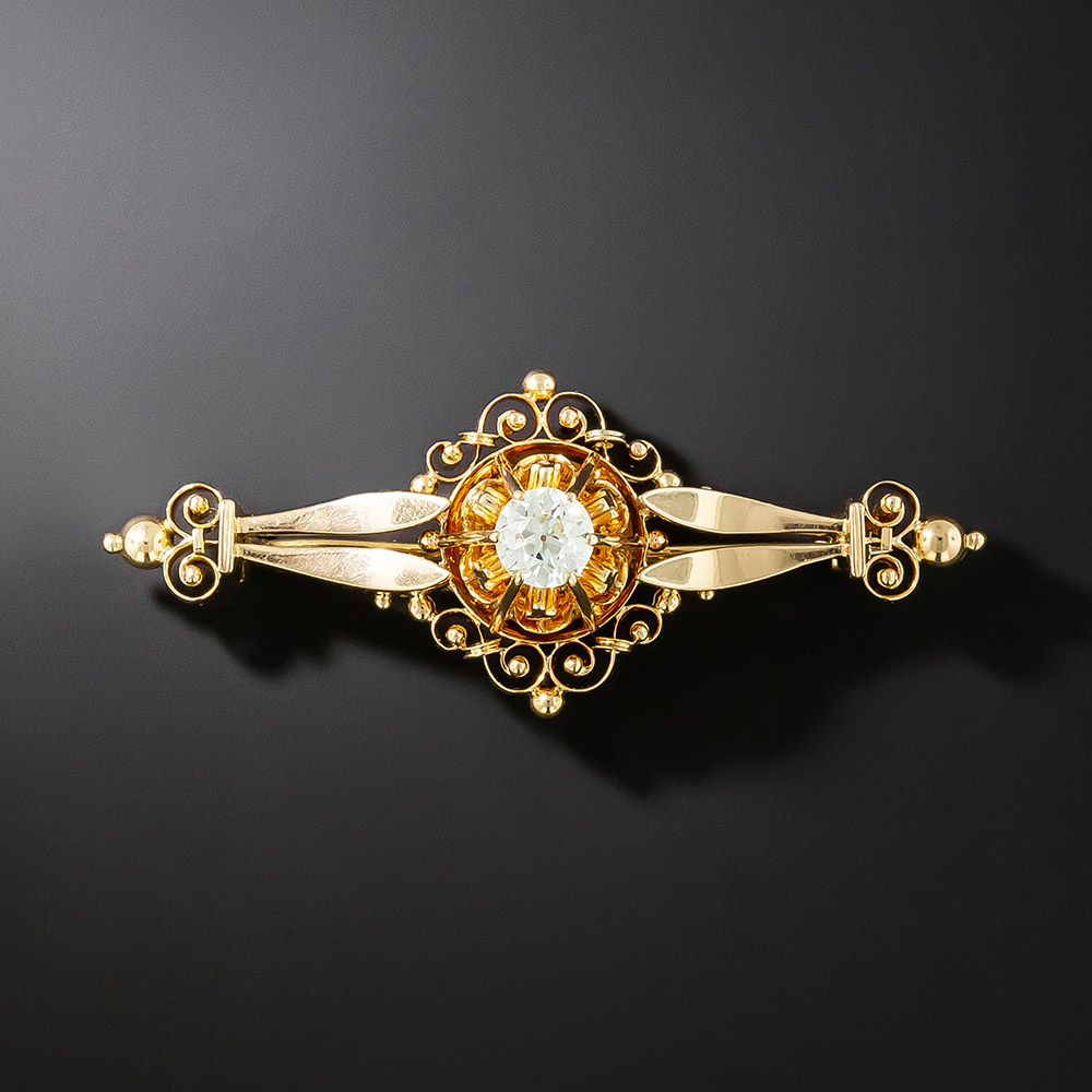 Antique Diamond Brooch, Circa 1890