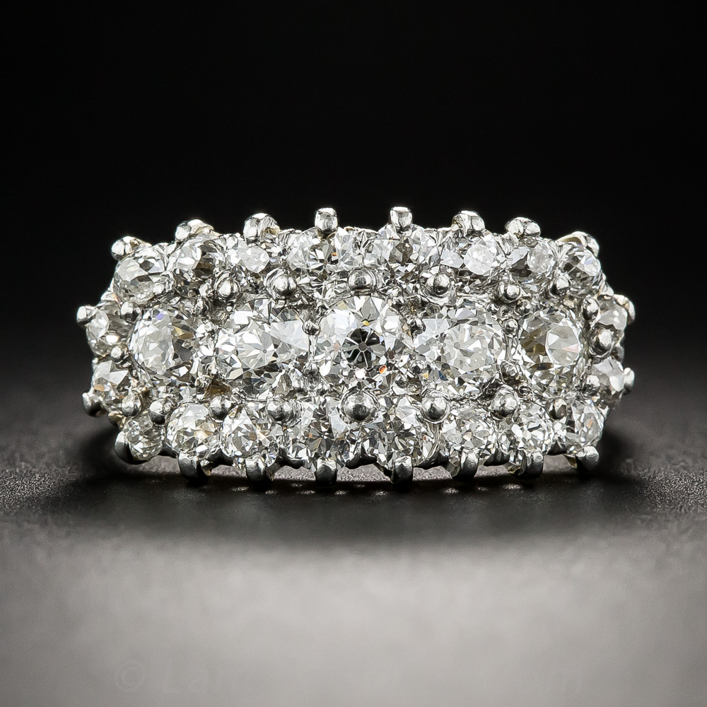 Antique Diamond Cluster Band Ring