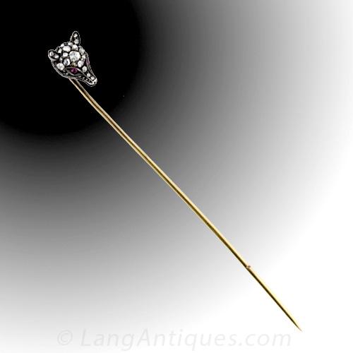Antique Fox Stick Pin