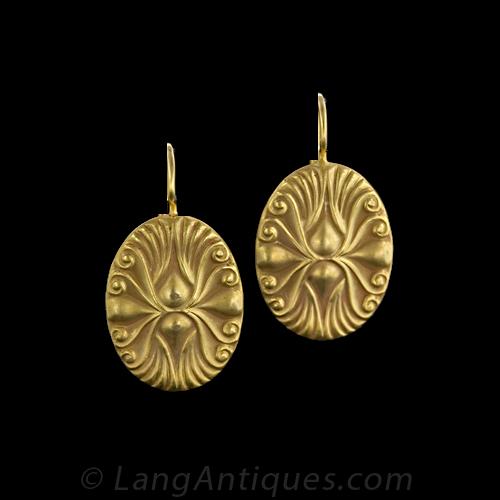 Antique Repousse Earrings