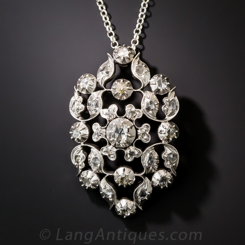 Antique Rose-Cut Diamond Pendant