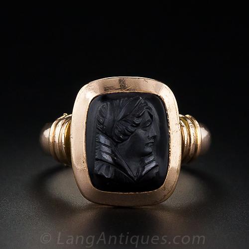 Antique Rose Gold Cameo Ring