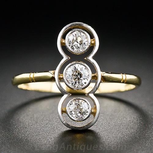 Antique Triple Diamond Ring
