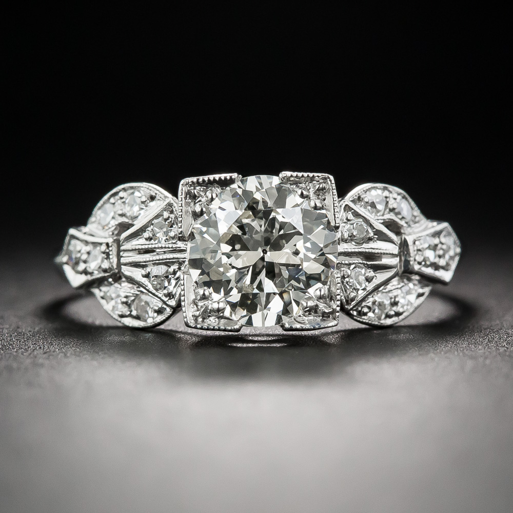 Art Deco 1.01 Carat Diamond Buckle Ring by Fletcher Burrow and Co - GIA ...
