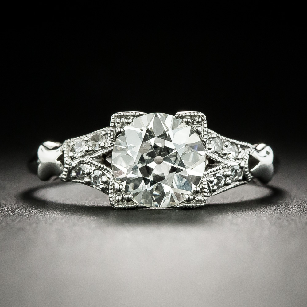 Art Deco 1.10 Carat Diamond Engagement Ring - GIA K VS2