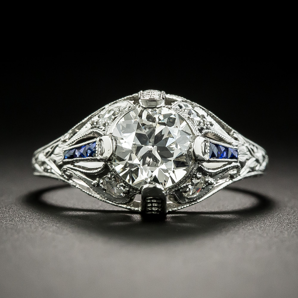 Art Deco 1.21 Carat Diamond Engagement Ring - GIA K VS2