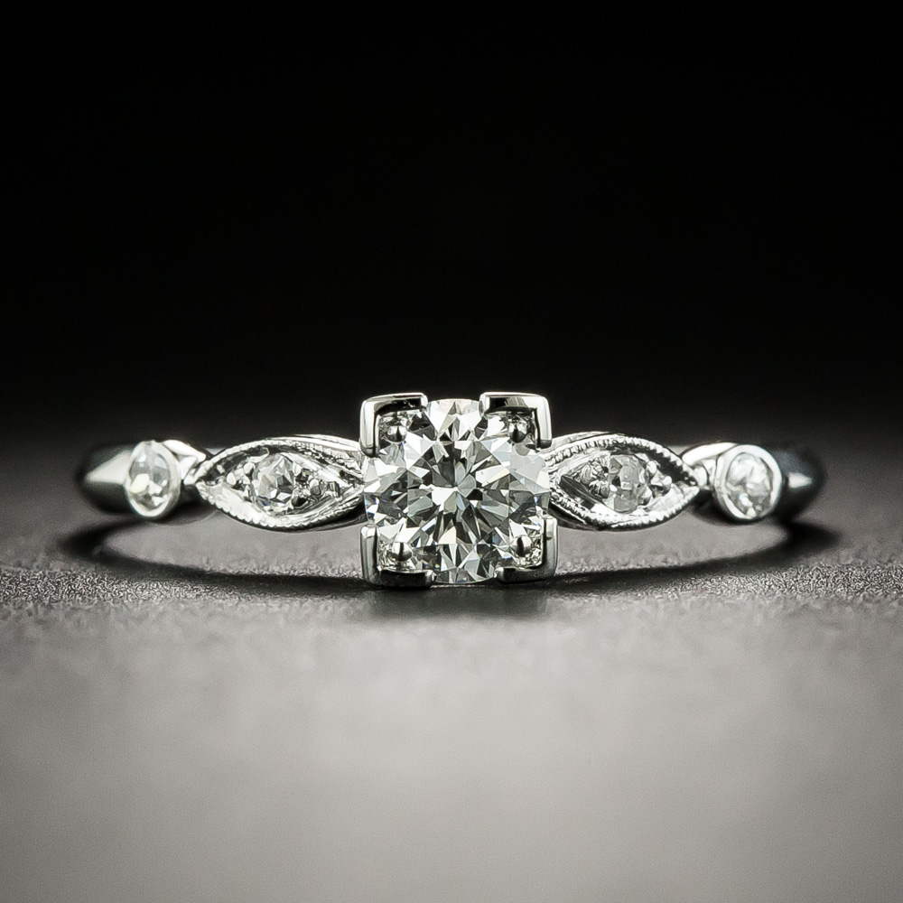 Art Deco .33 Carat Diamond Engagement Ring
