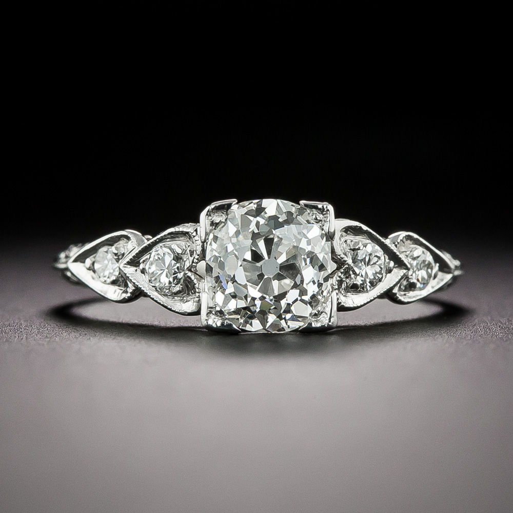 Art Deco .95 Carat Diamond Engagement Ring - GIA G VS1
