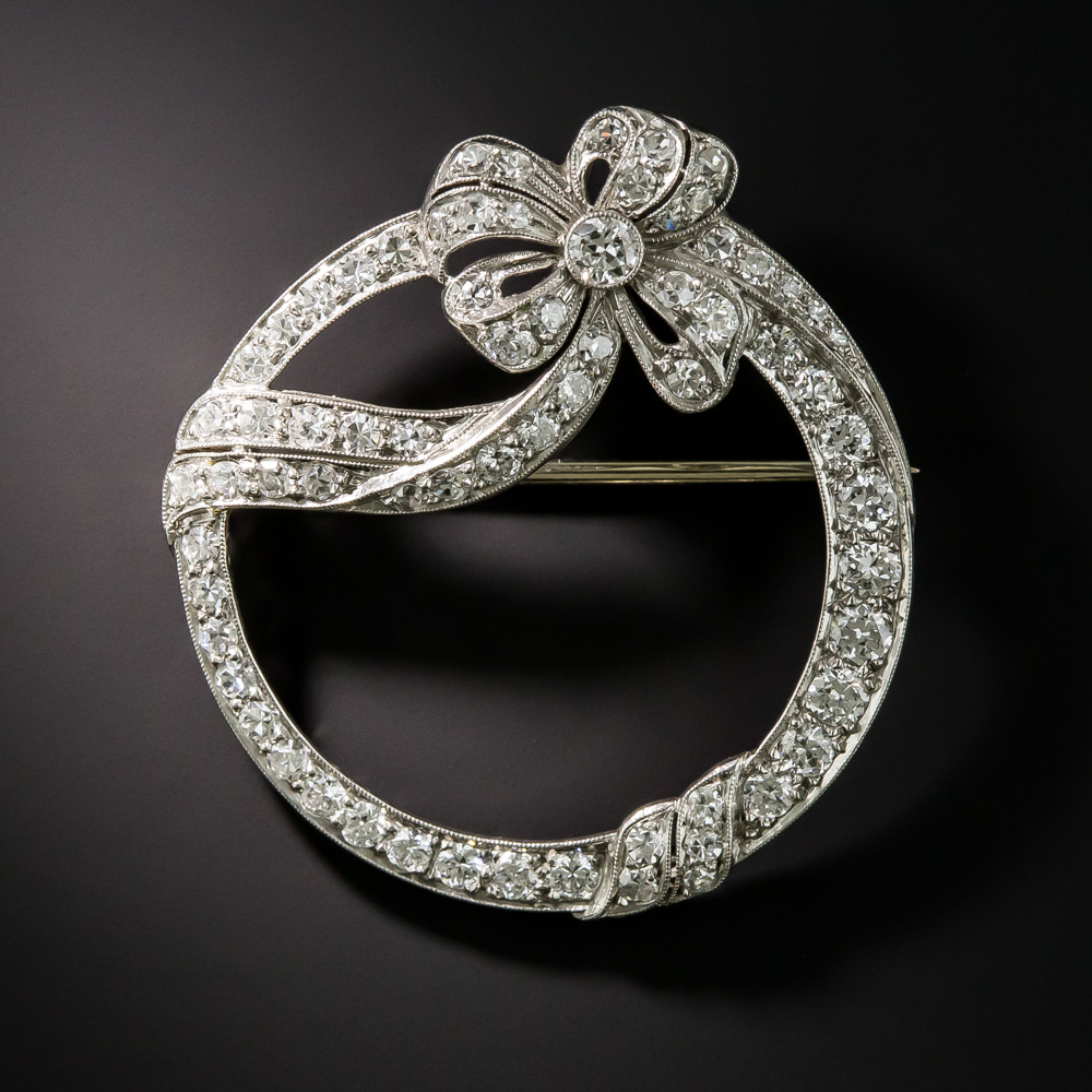 Art Deco Circle Bow Brooch