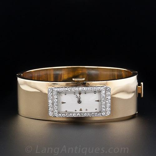 Art Deco Diamond Bangle Watch