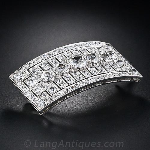 Art Deco Diamond Barrette