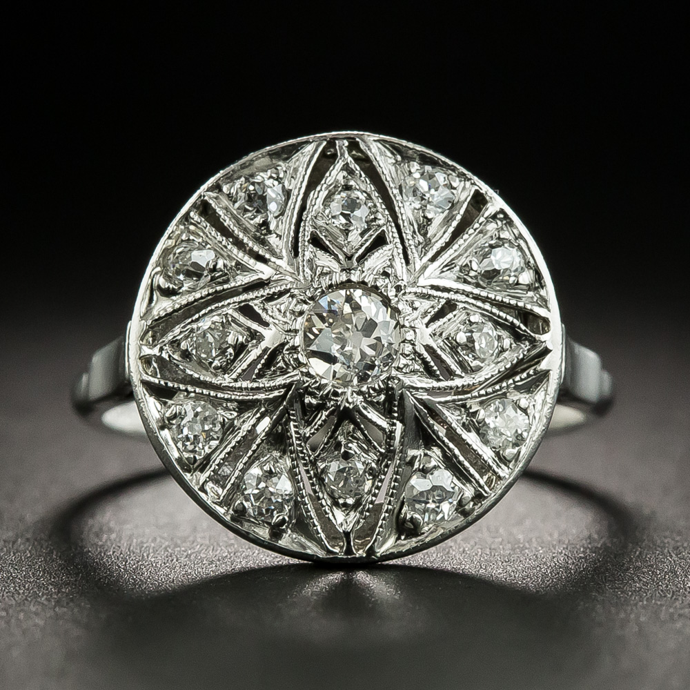Art Deco Diamond Star Cluster Ring