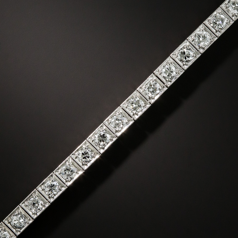Art Deco Diamond Straight Row Bracelet